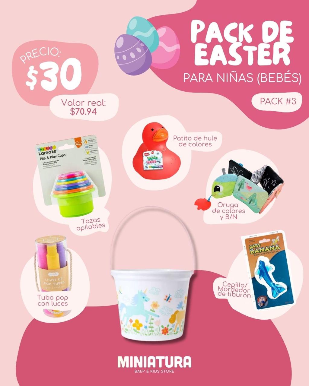 Pascua Pack Bebe Niña Canasta Grande #3 – Miniatura